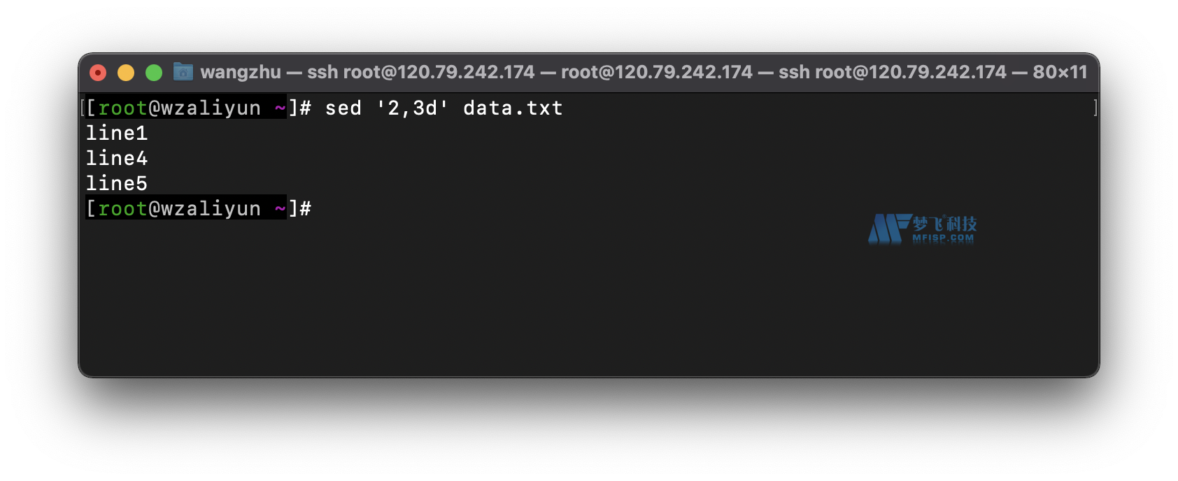 Linux三剑客 - 梦飞idc云平台